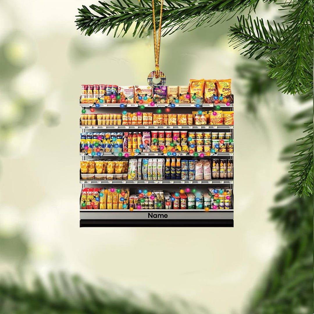 Personalized Supermarket Display Stand Christmas Ornament, Grocery ...