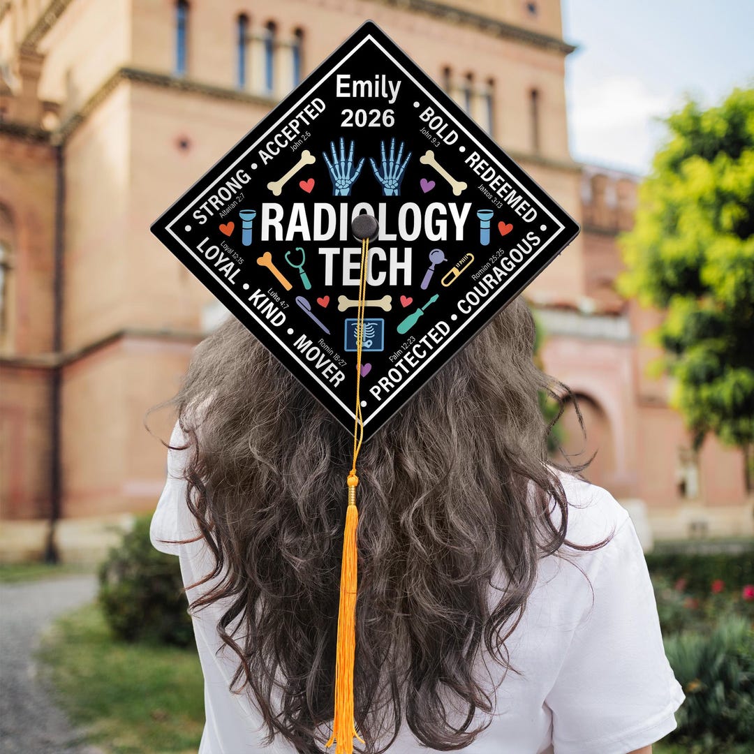 Personalized Radiology Tech Graduation Cap Topper X-ray Technologist ...