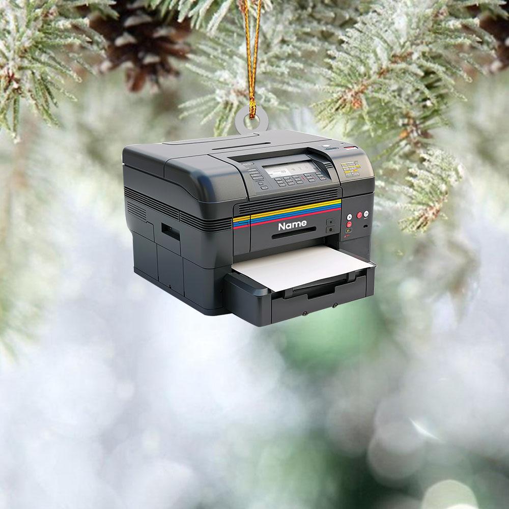 Personalized Printer Machine Ornament, Printer Christmas Ornament ...