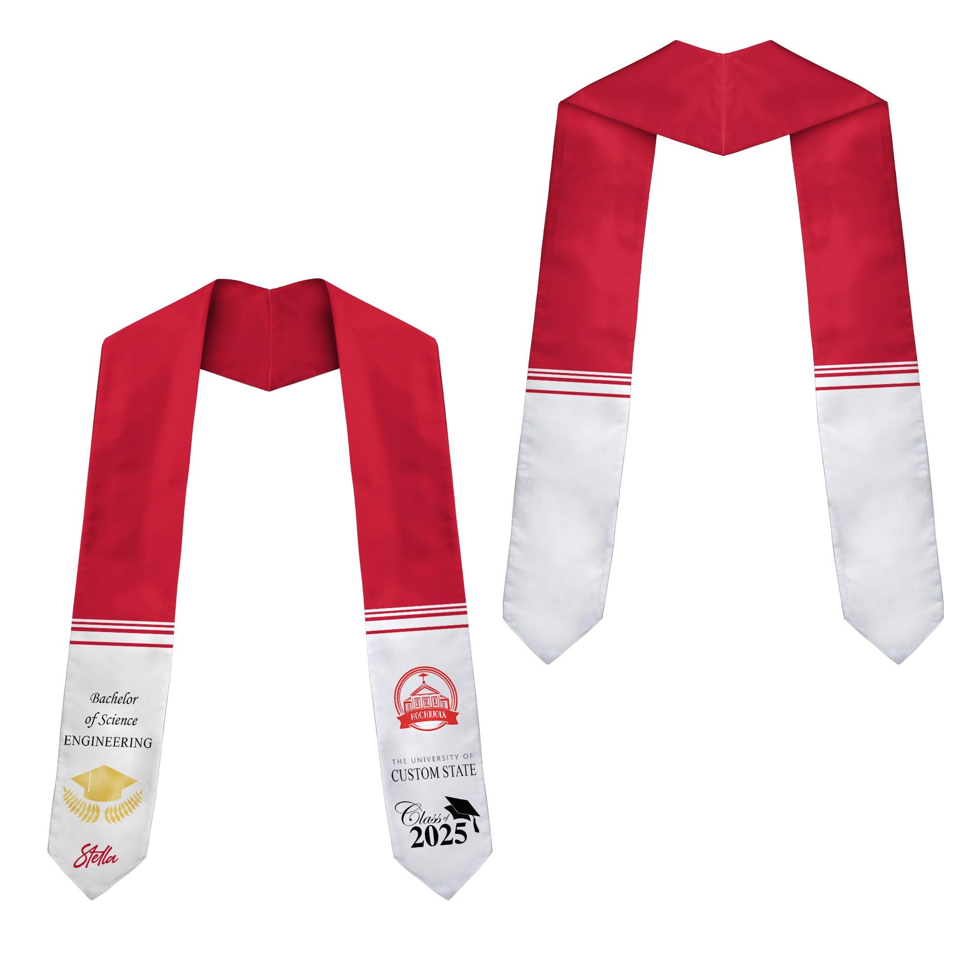 Personalized College Graduation Sash, Custom Your School Colors ...