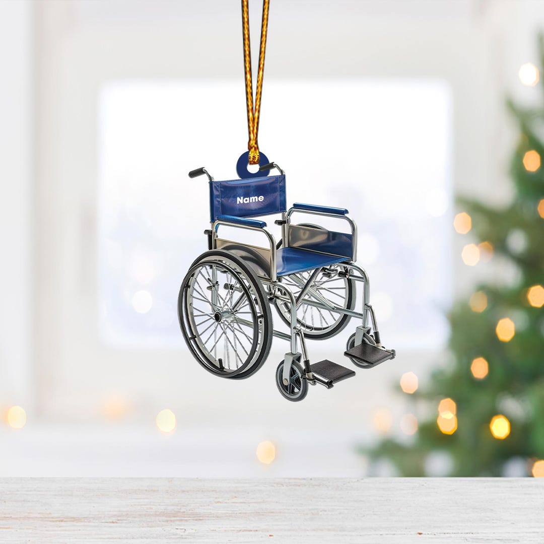 Personalized Wheelchair Ornament, Wheelchair Christmas Tree Decor ...