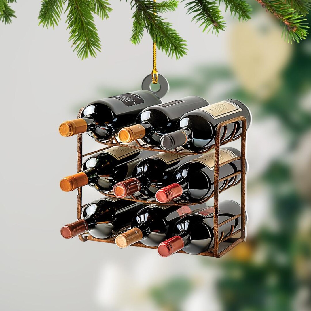 Personalized Wine Rack Ornament, Wine Rack Christmas Ornament, Wine ...