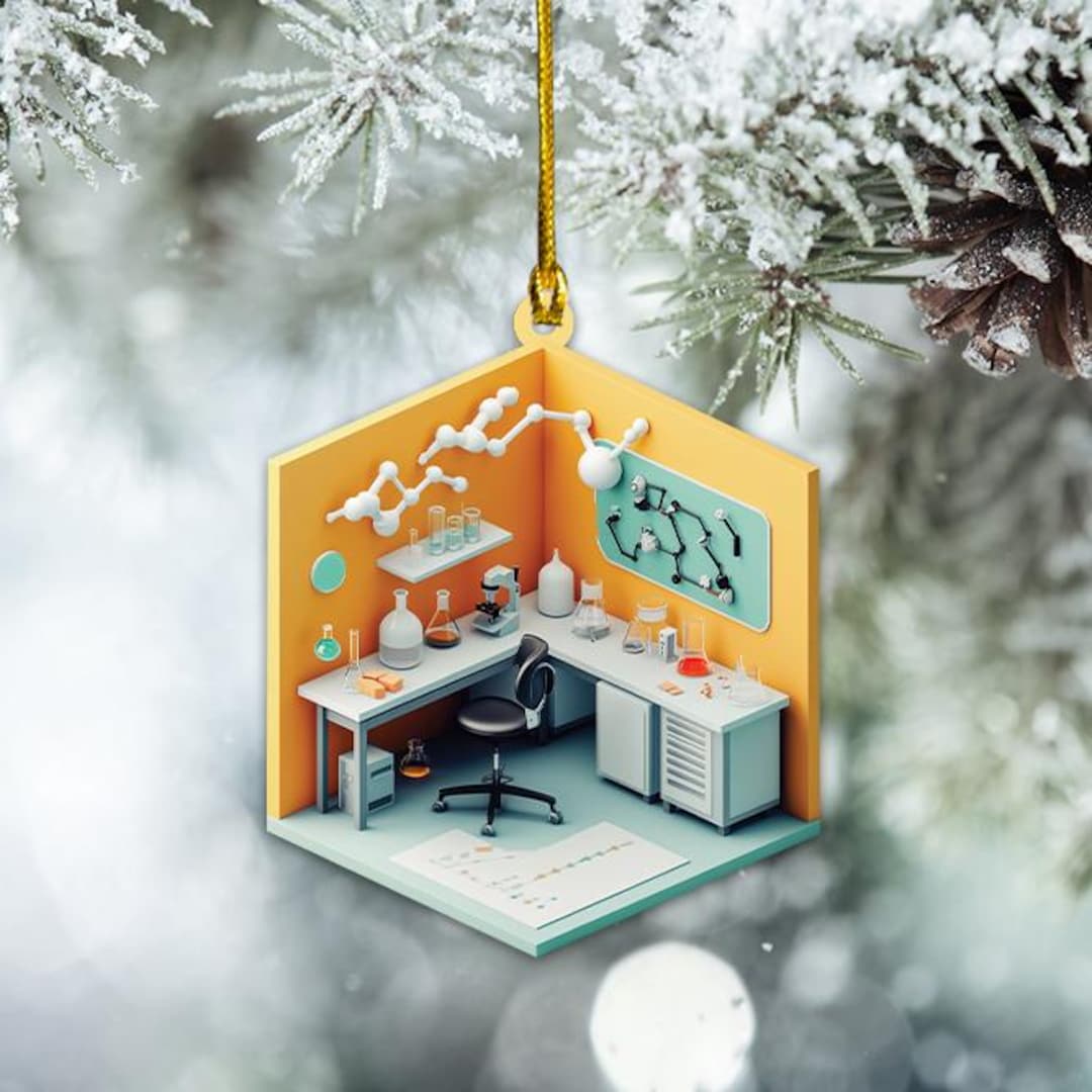 Laboratory Christmas Ornament, Scientist's Lab Ornament, Lab Tech ...