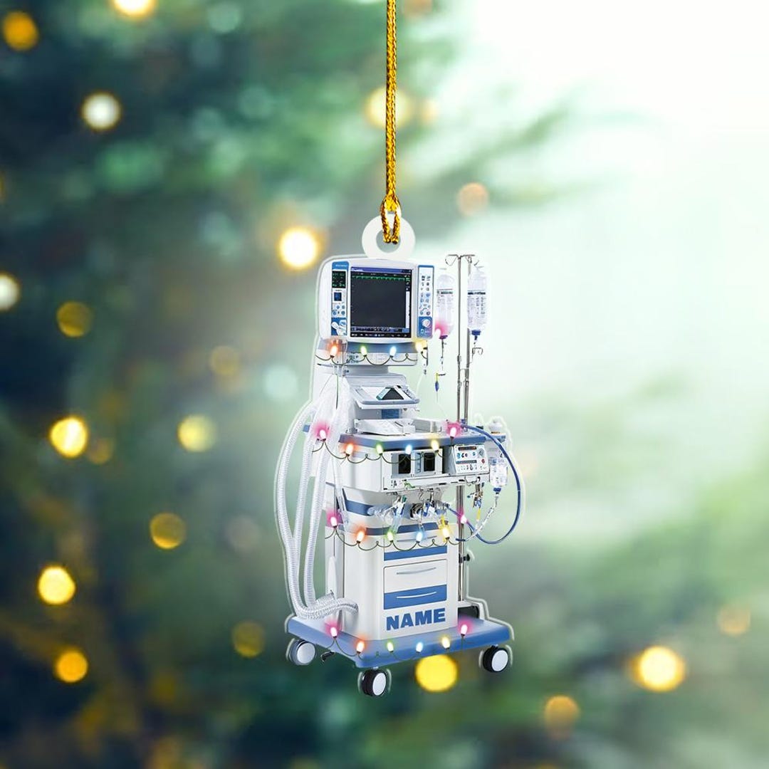Personalized Anesthesia Machine Ornament, General Surgery Christmas ...