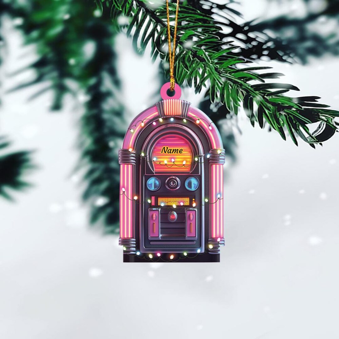 Personalized Jukebox Ornament, Jukebox Christmas Ornament, Jukebox Xmas ...