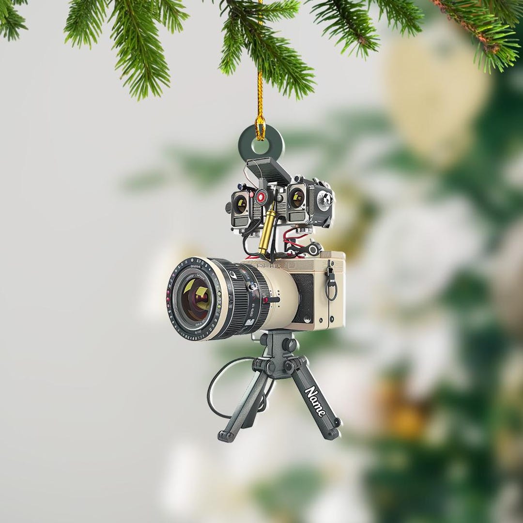 Video Camera Movie Christmas Ornament, Xmas Tree Decor, Loved Video ...