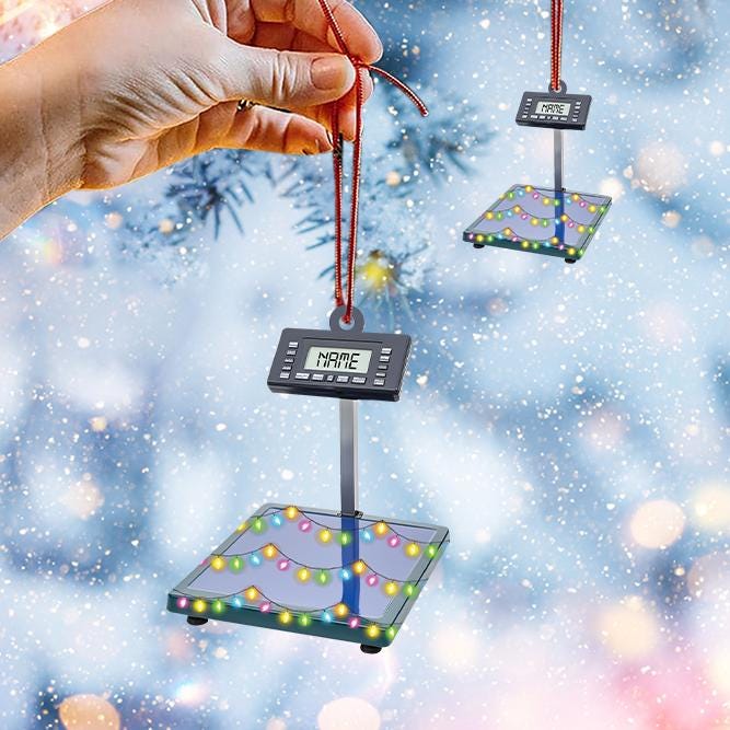 Personalized Digital Weighing Scales Christmas Ornament, Kitchen Scales ...