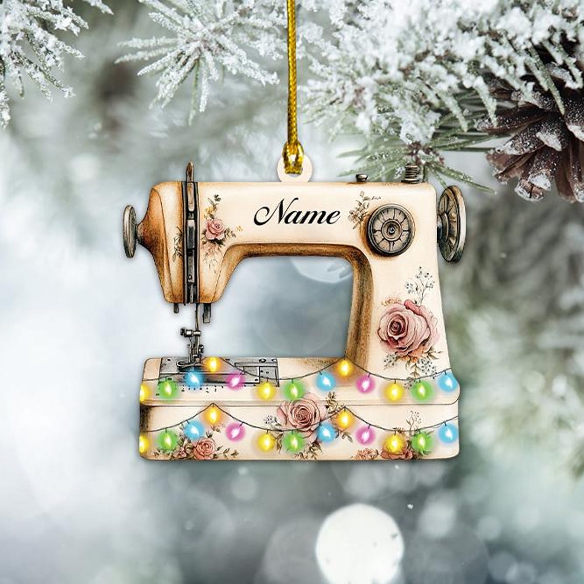 Personalized Sewing Machine Ornament, Sewing Christmas Ornament, Sewing ...