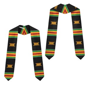 Personalized Kente Graduation Stole, African American Graduation Sash ...