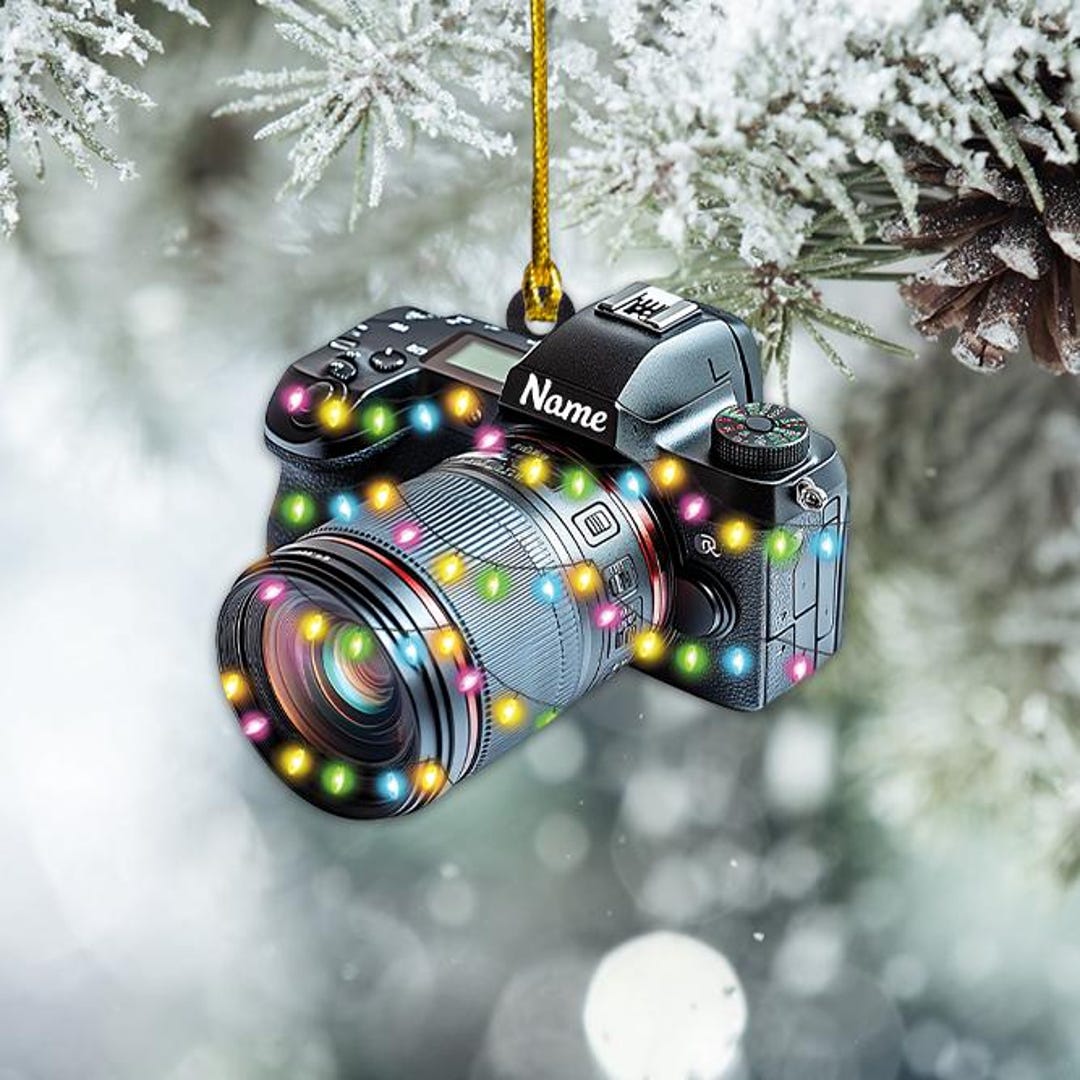 Personalized Camera Ornament, Camera Christmas Ornament, Photographer ...