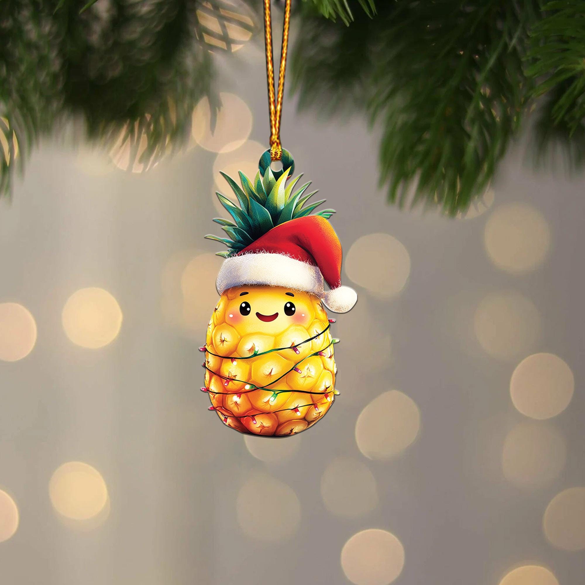 Lovely Pineapple Christmas Tree Ornament, Pineapple Car Ornament ...
