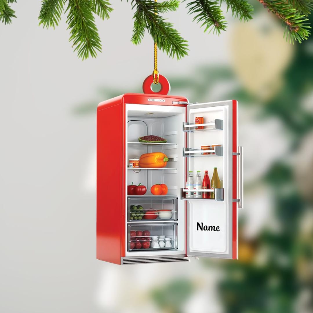 Fridge Christmas Ornament, Refrigerator Christmas Ornament, Kitchen ...