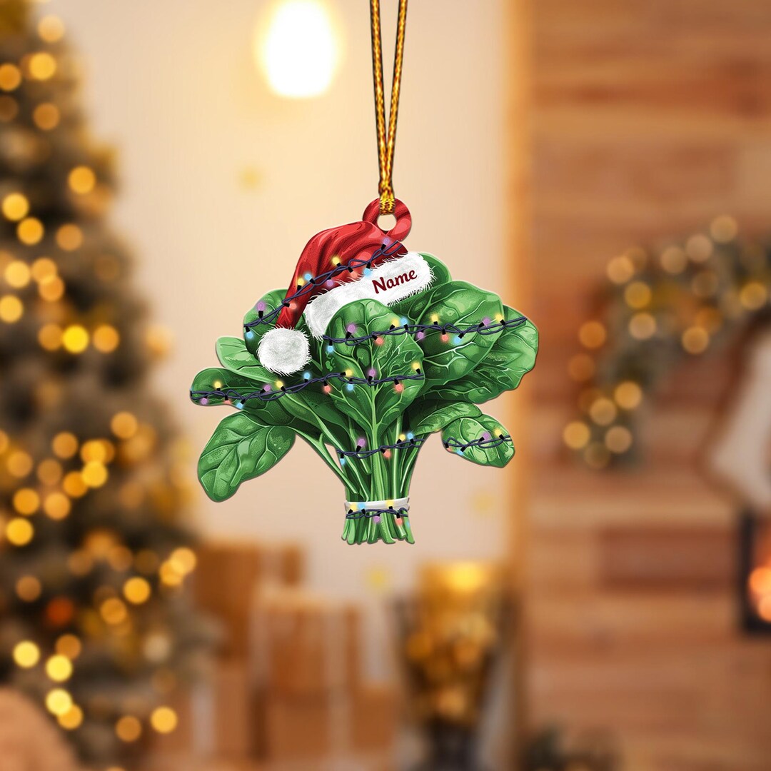 Spinach Christmas Tree Ornament, Spinach Car Ornament, Spinach Flat ...