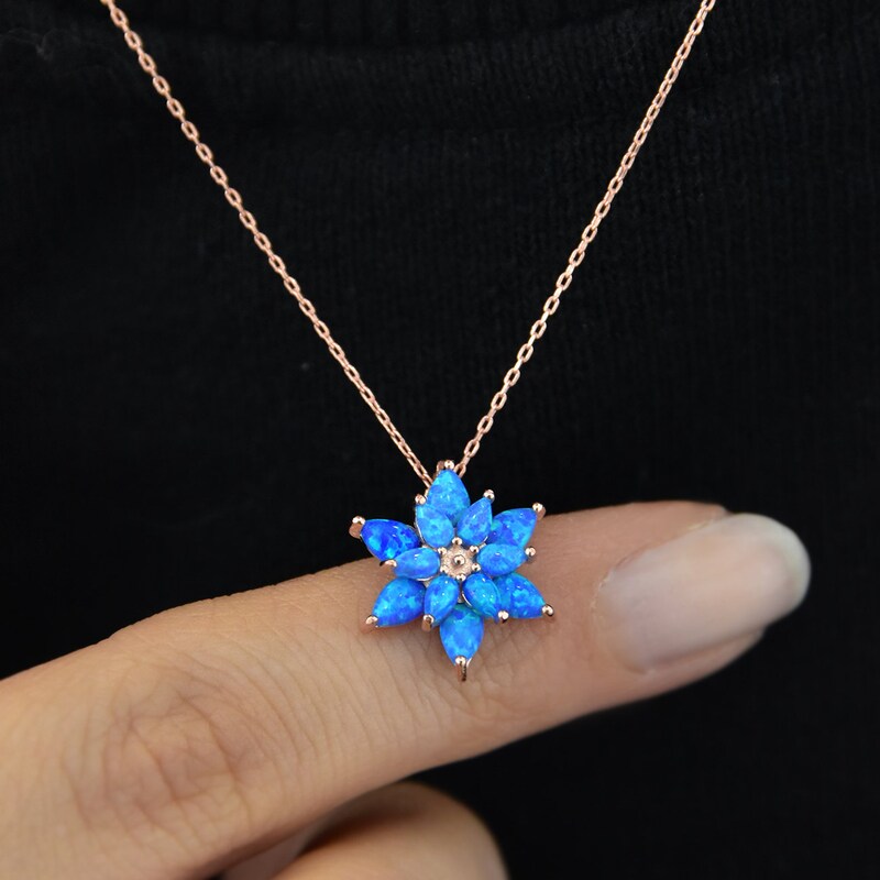 Blue Lotus Necklace - Etsy
