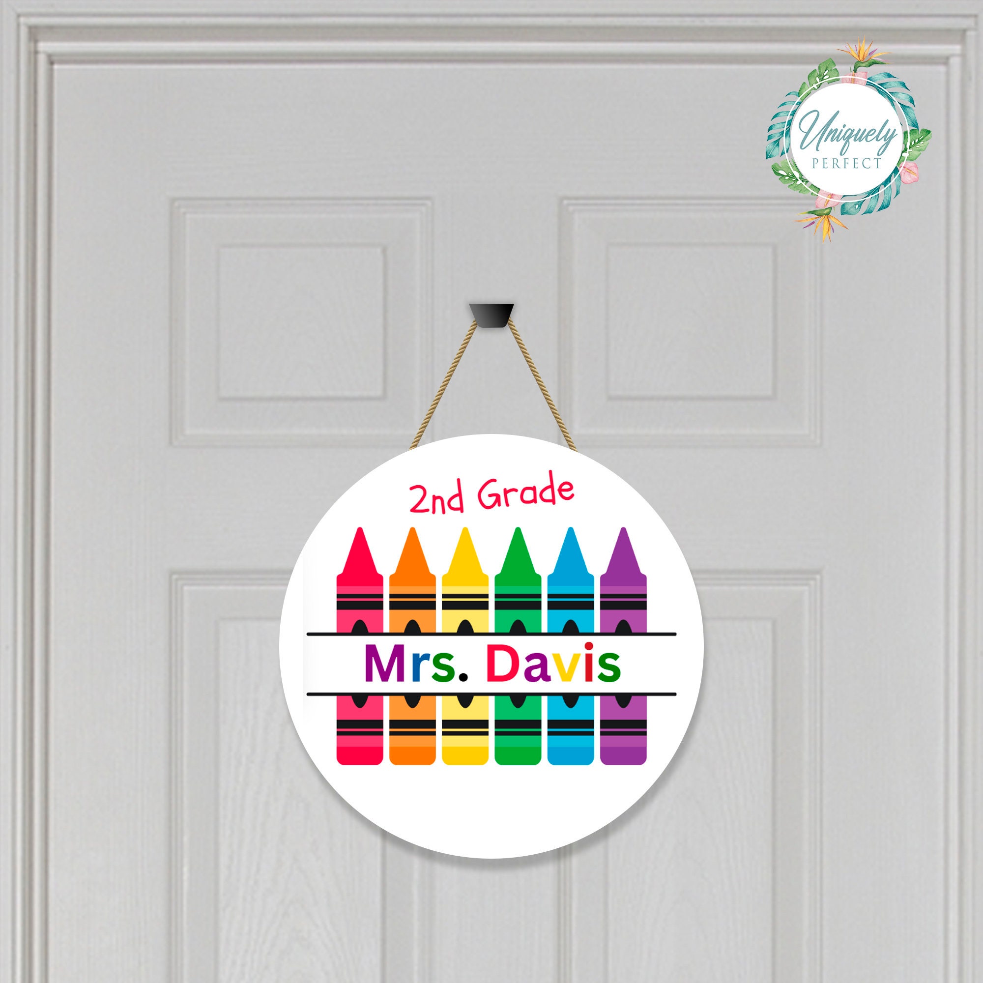 Personalized Classroom Door Sign, Perrsonalized Teacher Gift Door Sign ...