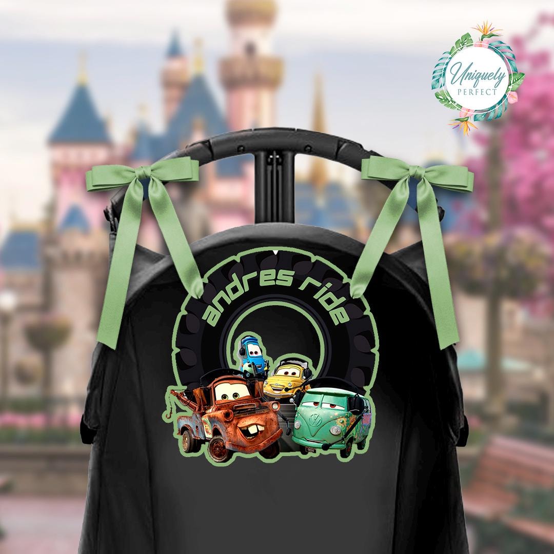Disneys Cars Inspired Wheel Shaped Stroller Tag for Disney Vacations ...