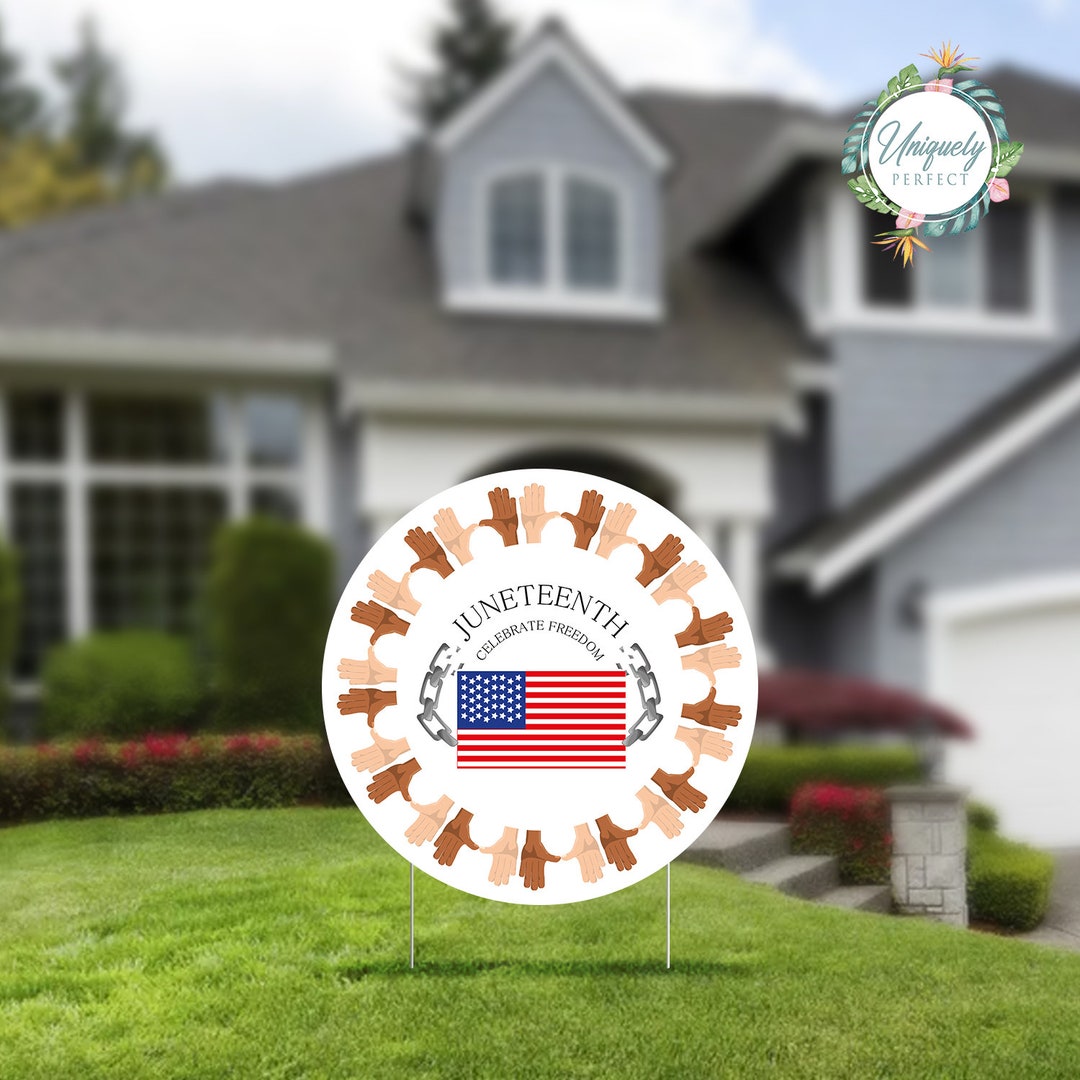 Freedom Rings Juneteenth Celebration Coroplast Yard Sign, Freedom ...