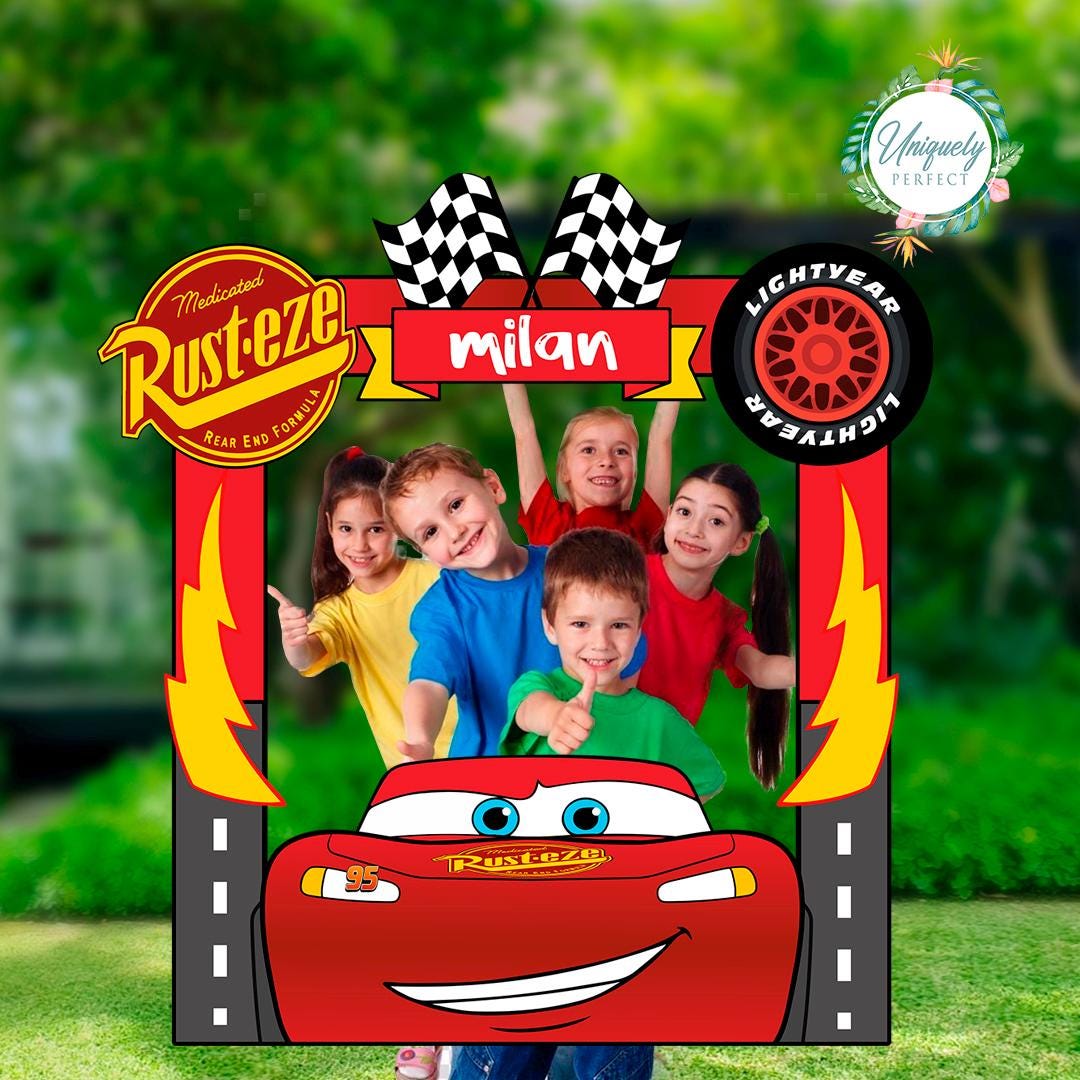 Cars Movie Inspired Lightning Mcqueen Photobooth for Kids Birthday ...
