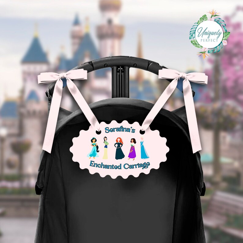 Personalized Disney Princess' Inspired Stroller Tags, Disney Inspired ...