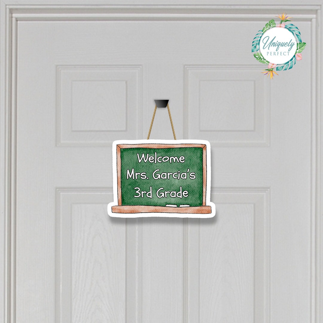 Personalized Classroom Door Sign, Personalized Teacher Door Sign ...