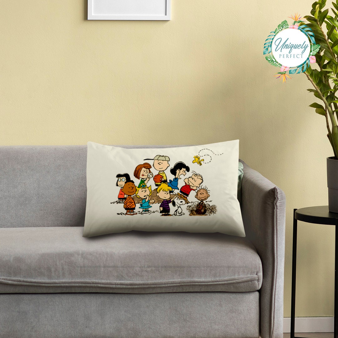 Peanuts Gang Personalizable Pillow Cover, Snoopy Pillow Cover ...