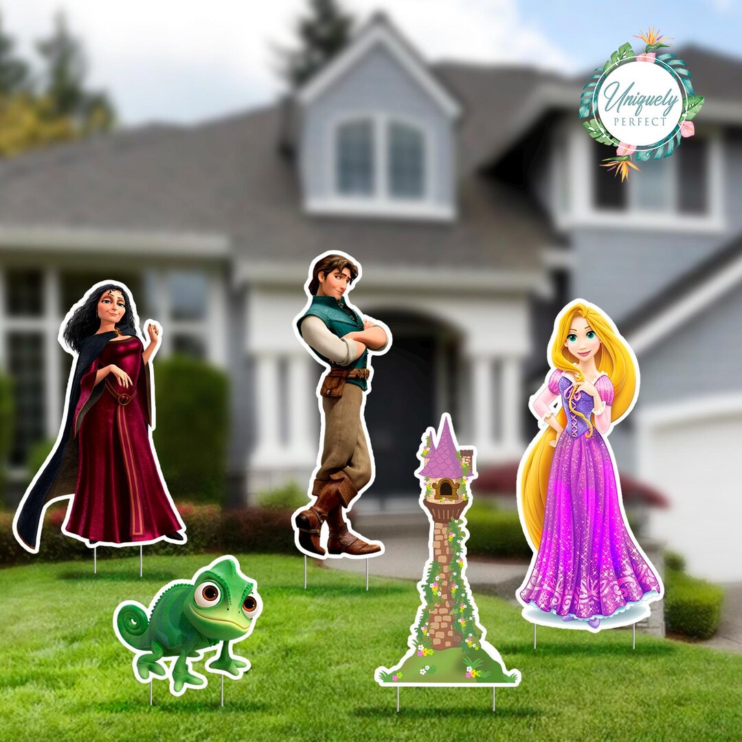 Tangled Dreams Come True With Rapunzel Birthday Party Yard Cutouts ...
