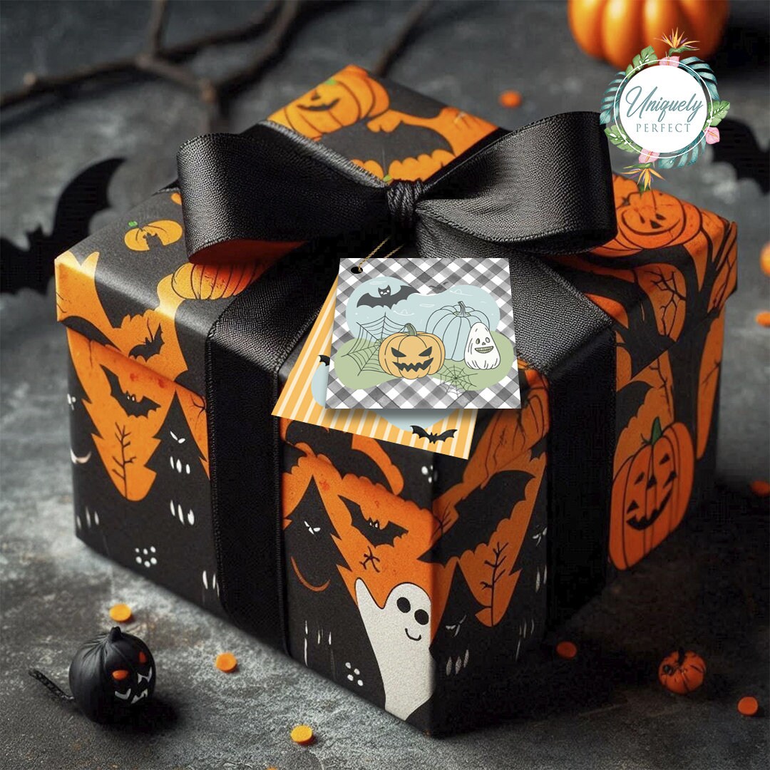 Personalized Halloween Gift Tags, Pumpkin Gift Tags, Gift Tags for ...