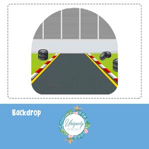 Race to the Finish F1 Themed Speed Car Coroplast Backdrop and Props for ...