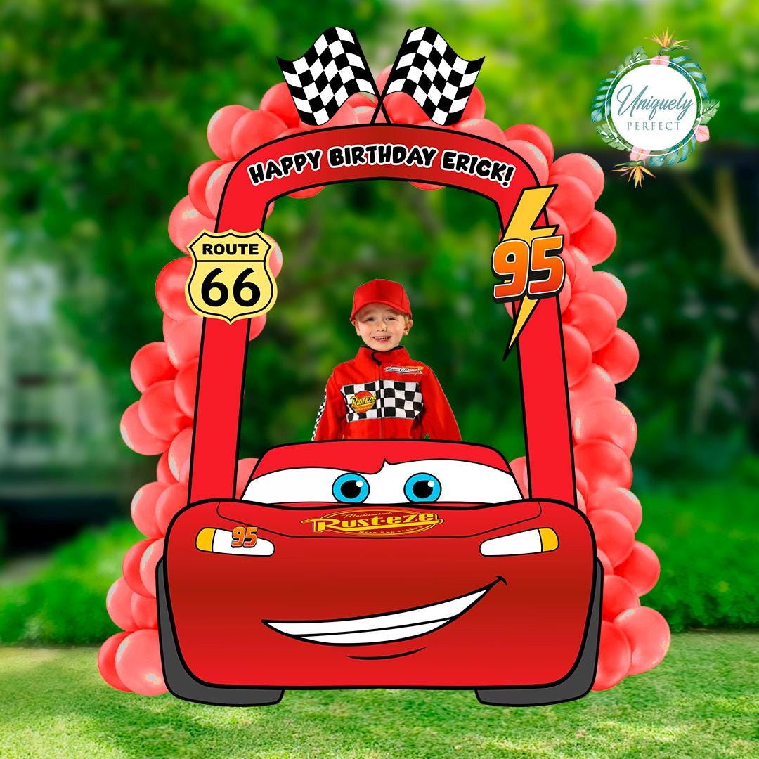 Rev up the Fun With Lightning Mcqueen Photobooth for Kids Birthday ...