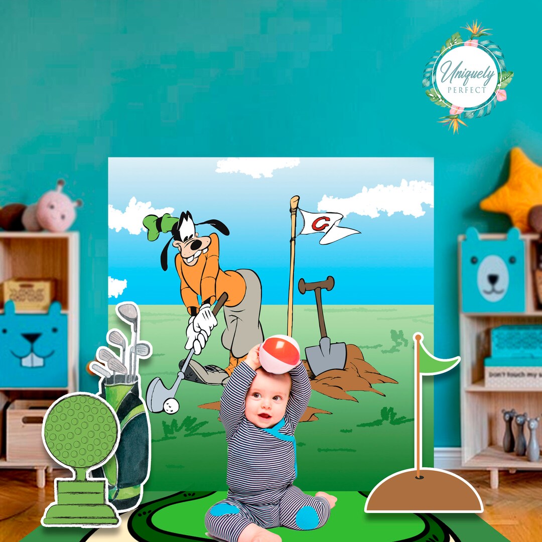 Mini Golfer's Paradise Goofy Golf Time Coroplast Backdrop and Props for ...