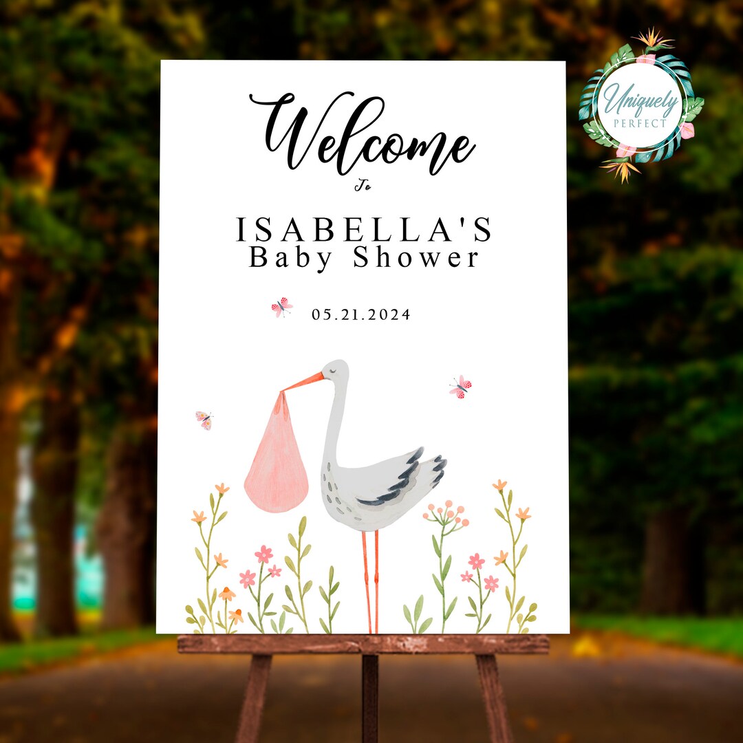 Stork Arrival Welcome to Our Little Princess's Shower, A Star is Born ...