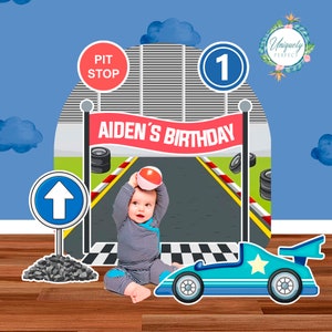 Race to the Finish F1 Themed Speed Car Coroplast Backdrop and Props for ...