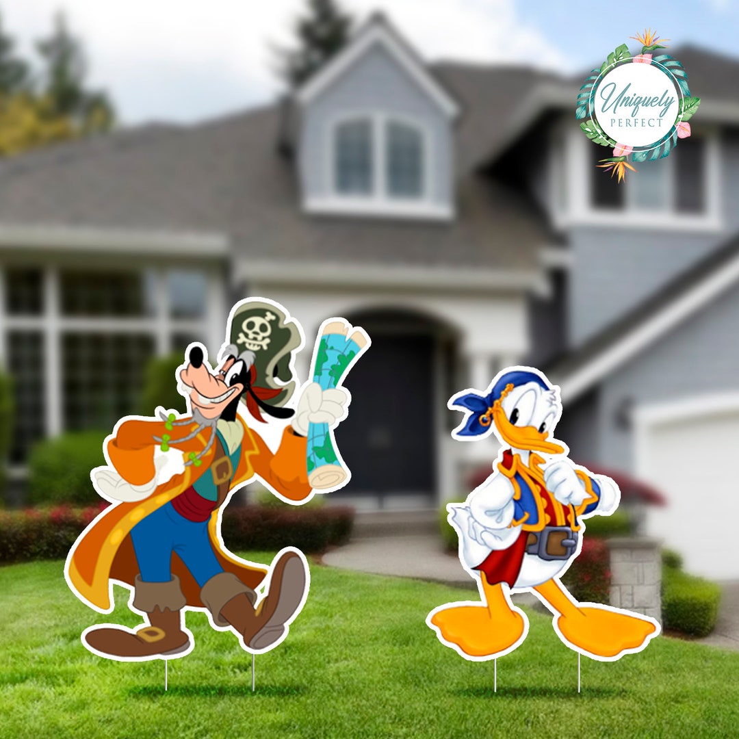 Goofy and Donald Pirate Halloween Decorations, Ahoy Mate Donald and ...