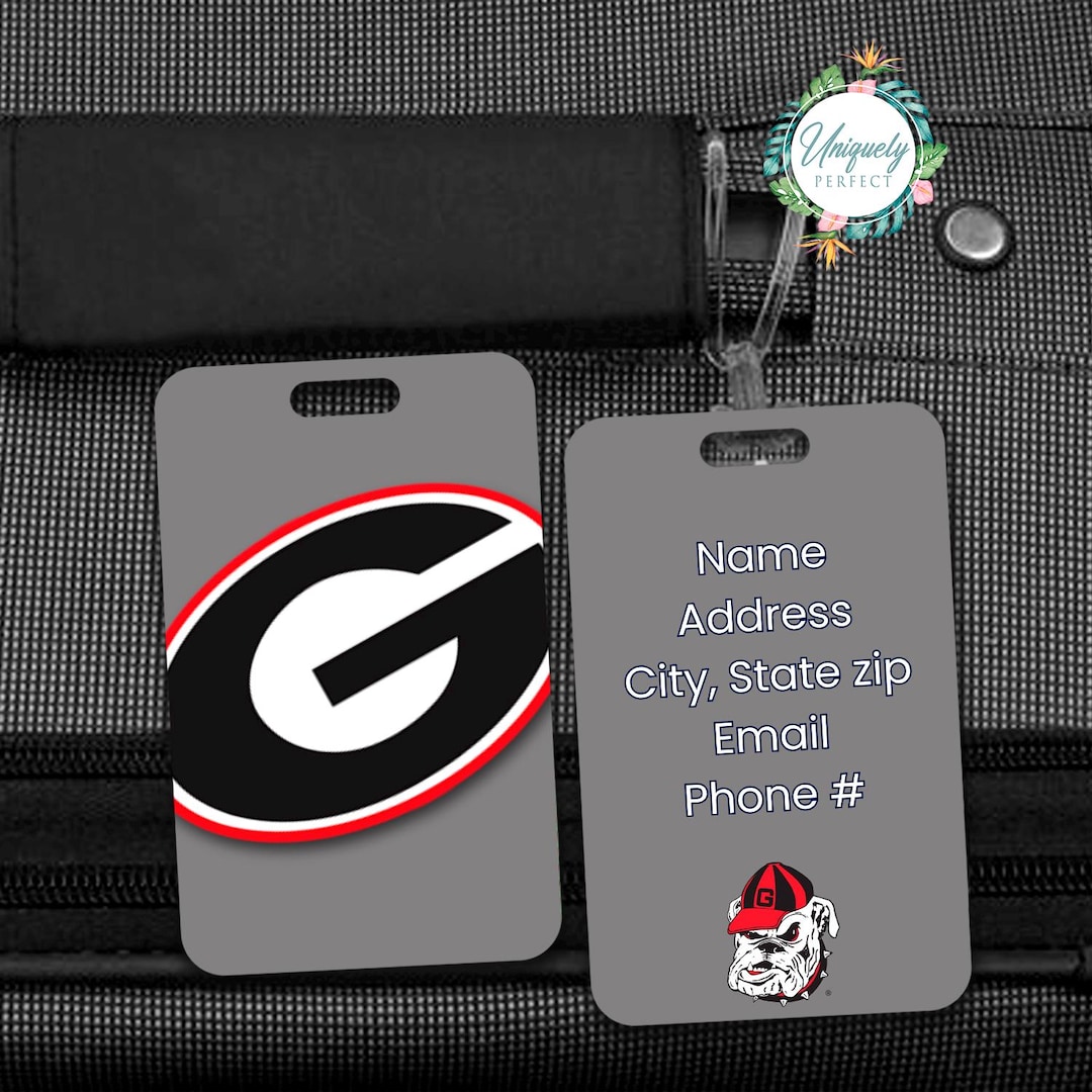 Personalized Georgia Bulldogs Luggage Tag, Gift for the New College ...