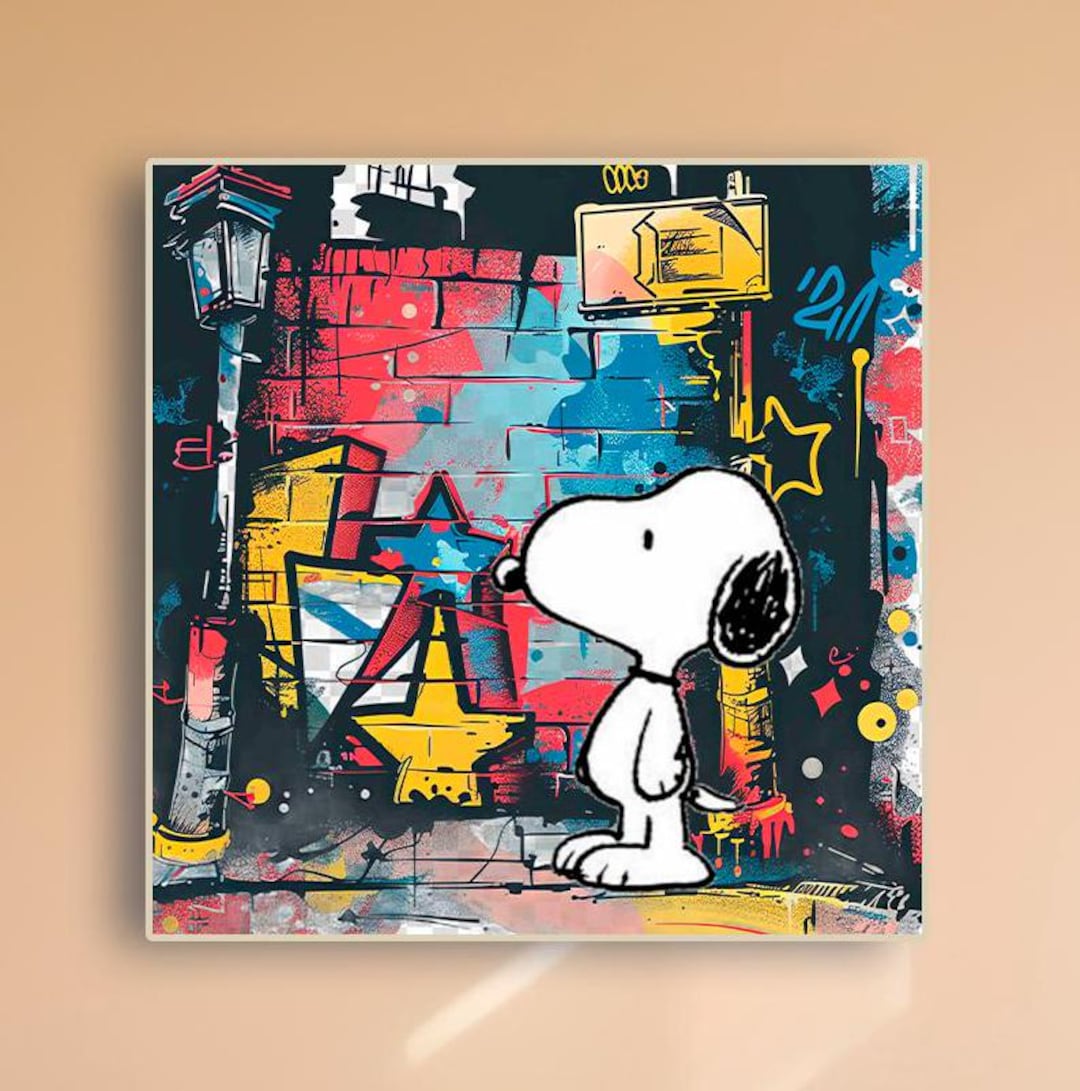 Snoopy Abstract Acrylic Art for Walls, Snoopy Colorful Acrylic Art ...