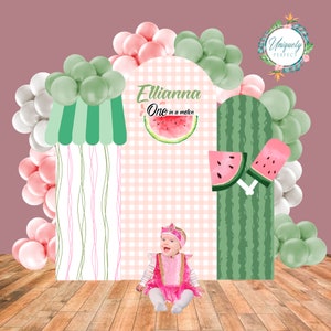 Personailized One in a Melon Birthday Bash Coroplast Backdrops and ...