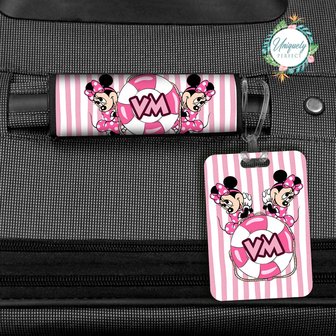 Personalized Minnie Mouse Luggage Finder and Tag Set, Suitcase Handle ...