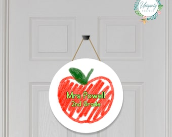 Personalized Classroom Door Sign, Perrsonalized Teacher Gift Door Sign ...