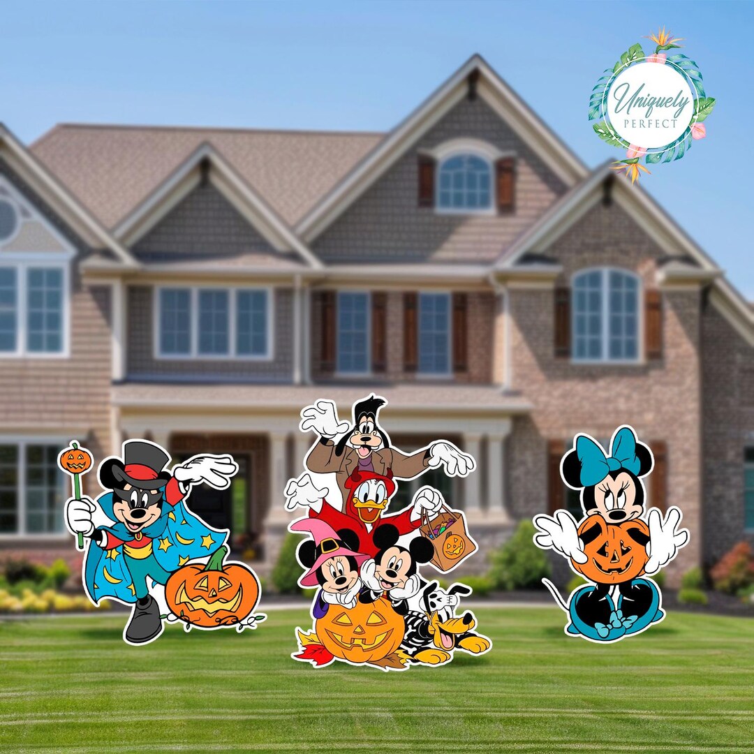 Mickey Mouse and the Gang Not so Scary Halloween Yard Cutouts, Disney ...