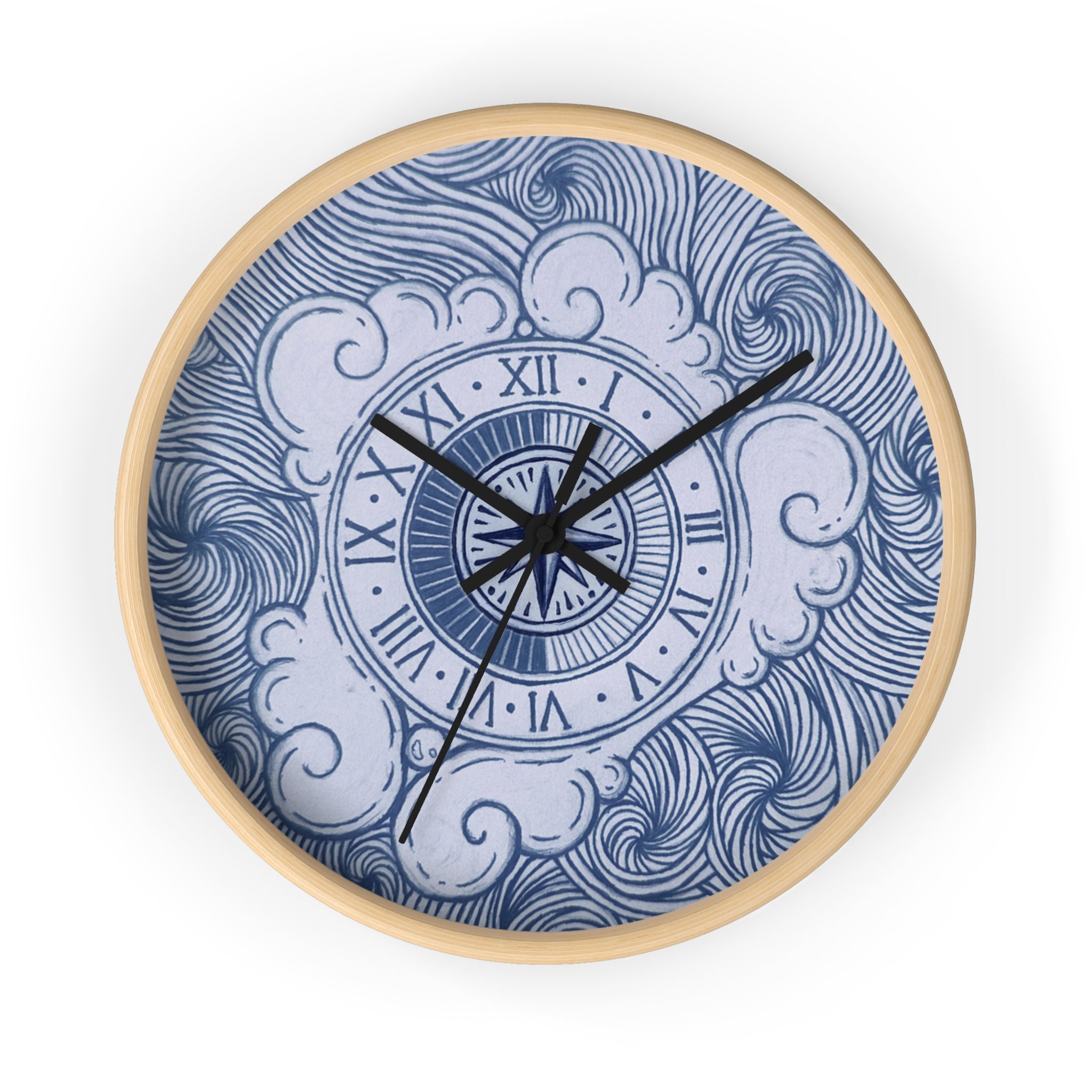 Guiding Wind & the Polaris North Star Emblem Wall Clock - Etsy
