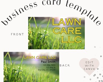 Landscaping Business Card Canva Template - Etsy