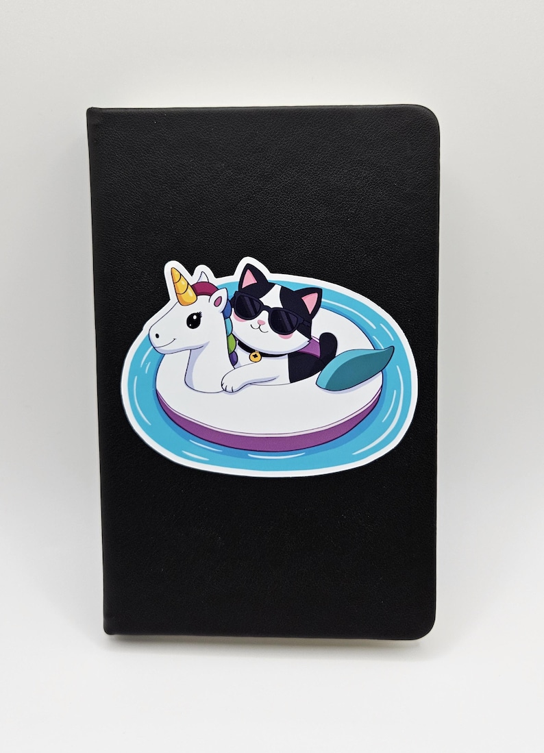 Unicorn Kitty Sticker – Cute Cat Pool Float – Kawaii Summer Cat ...