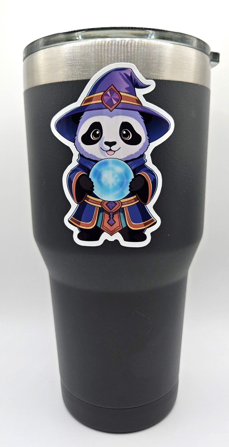Magic Panda Sticker – Cute Wizard Panda Vinyl Decal – Kawaii Fantasy ...