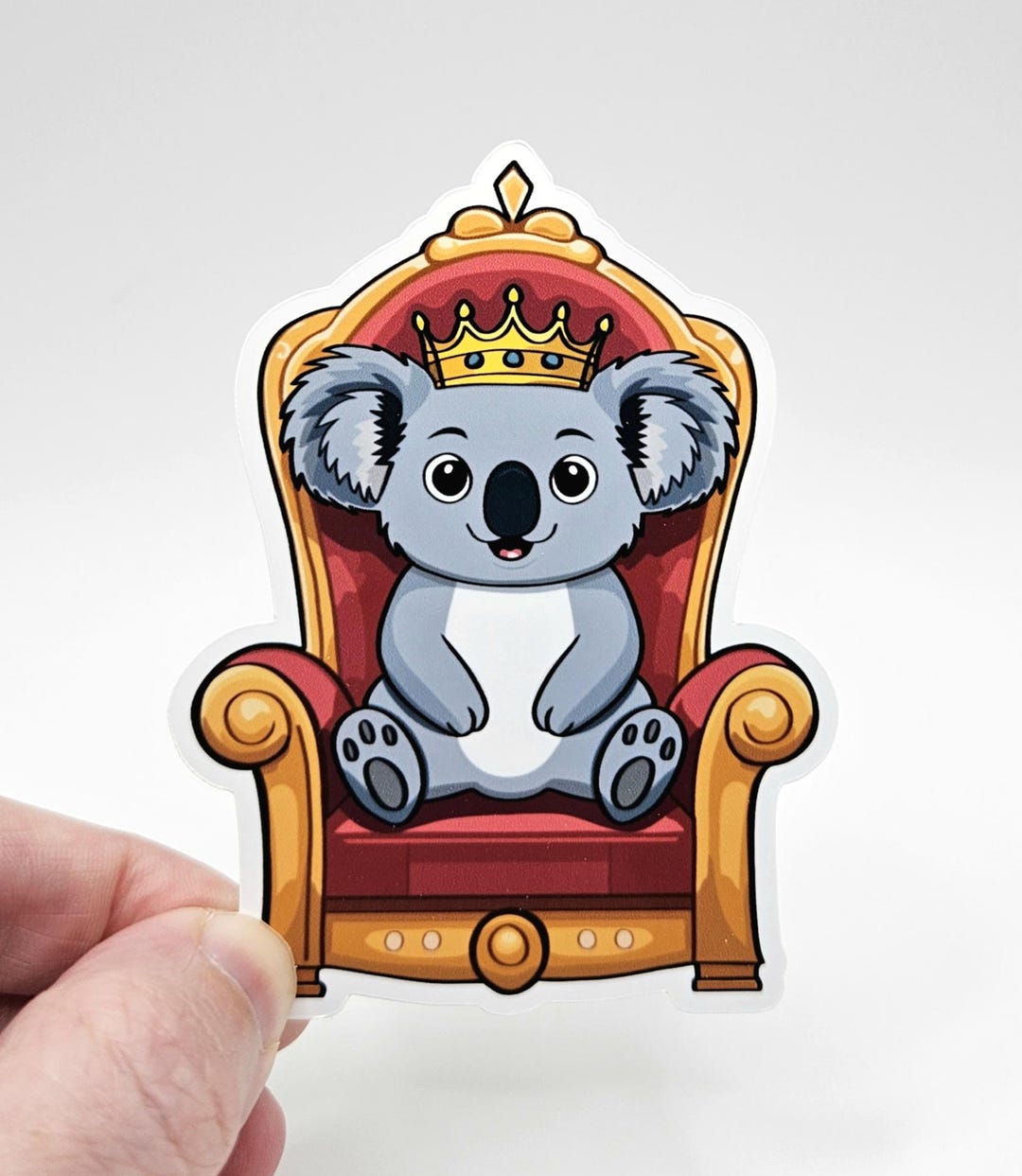King Koala Weatherproof Vinyl Sticker: Royal Koala Art - Etsy