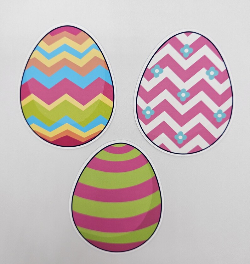 Kawaii Easter Egg Printable – Easter Egg Cutouts Printable, Easter ...
