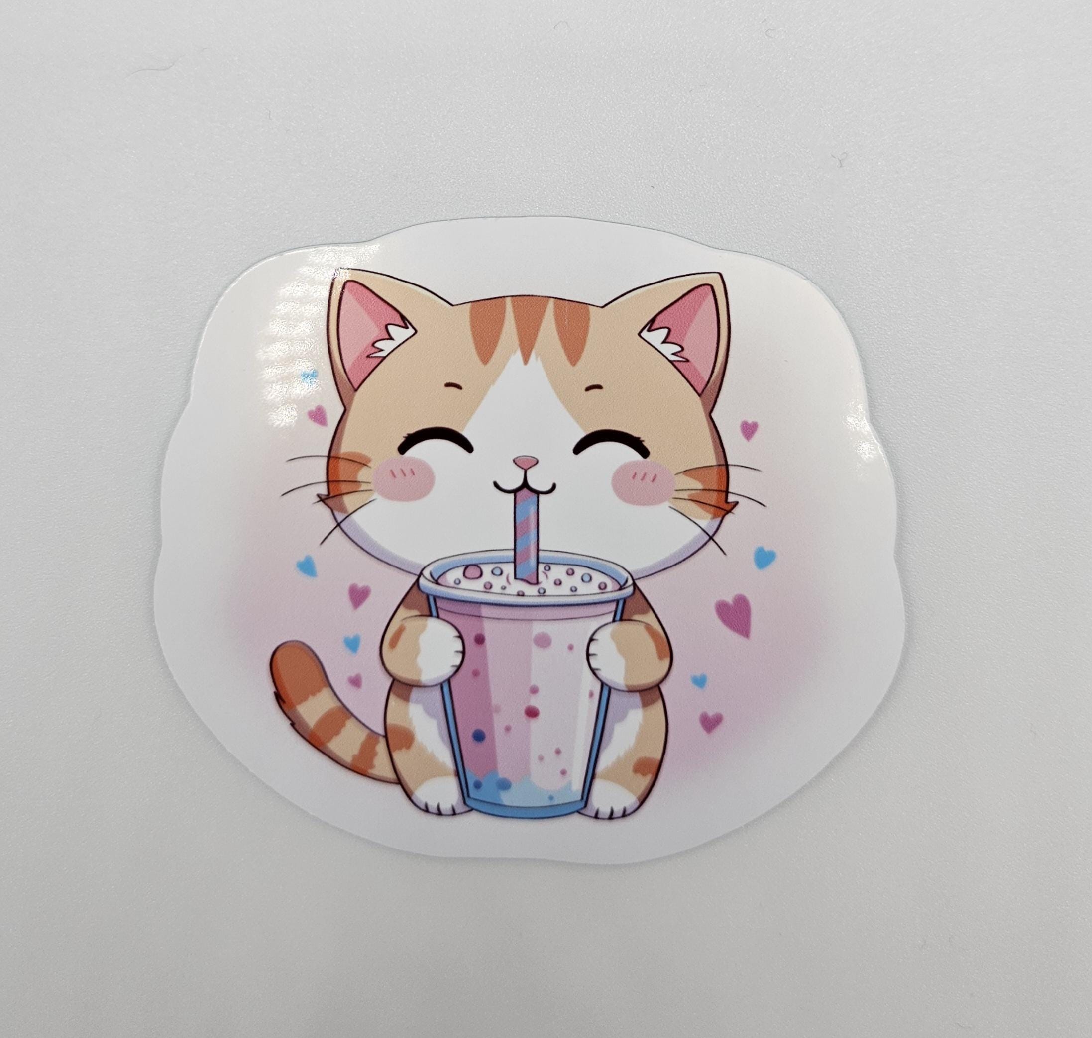 Kawaii Cat Boba Sticker – Cute Boba Cat Sticker – Laptop, Planner ...