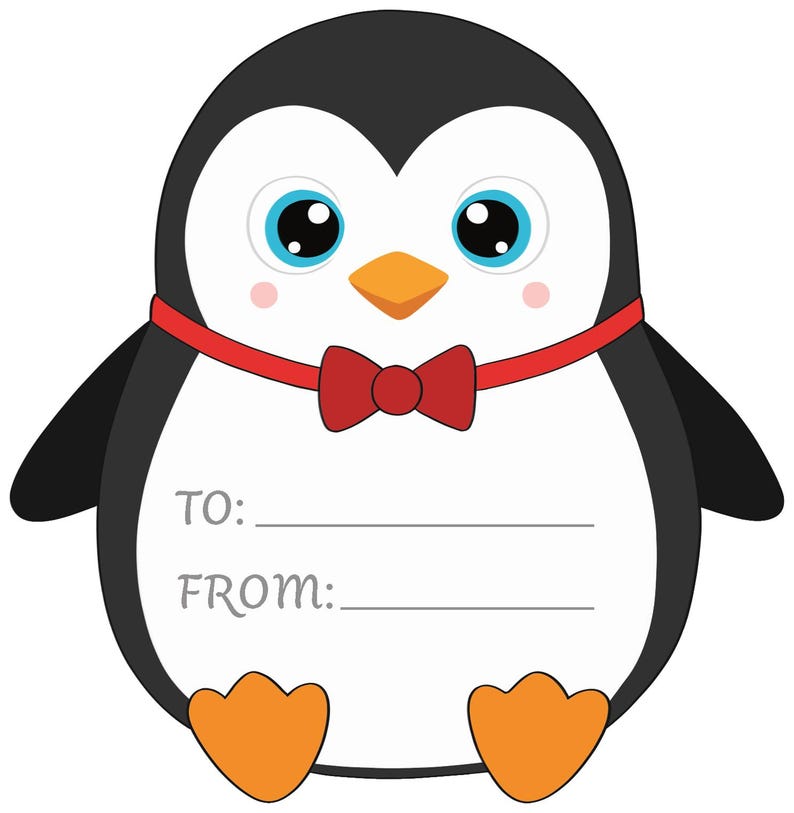 Printable Penguin Gift Tags – Cute Christmas Gift Labels – Holiday to ...