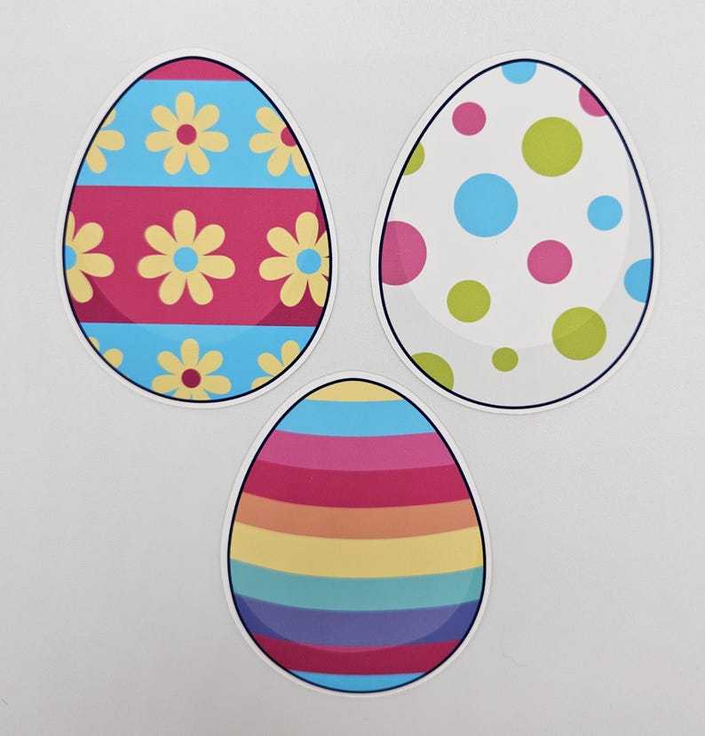 Kawaii Easter Egg Printable – Easter Egg Cutouts Printable, Easter ...