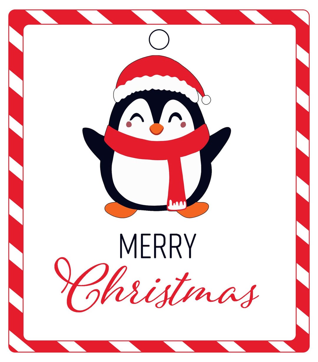 Printable Penguin Gift Tags – Merry Christmas Gift Labels – Cute ...