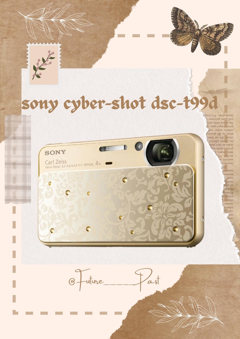 Sony Cyber-shot DSC-T99D ! Gold With Crystals - Etsy